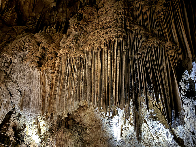 Nature's chandeliers hang with more patience than any interior decorator. Each delicate formation represents thousands of years of drip, drip, dripping.