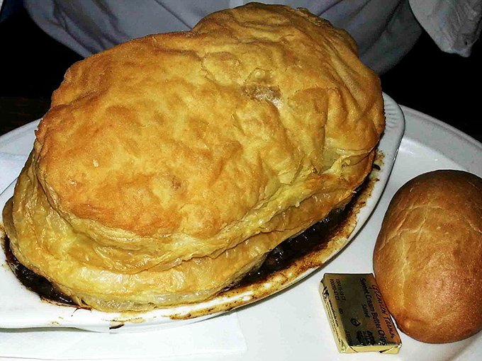 This Steak & Mushroom Pie isn't just dinner, it's an edible hug – golden puff pastry domed over rich, savory filling that would make any Irish granny proud.