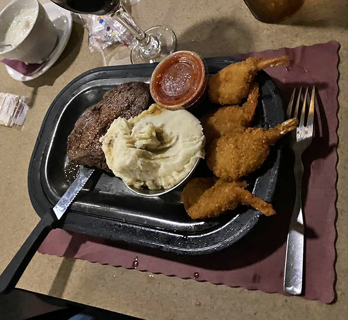 The surf and turf that answers the eternal question: "Why choose between land and sea when both can coexist so beautifully?"