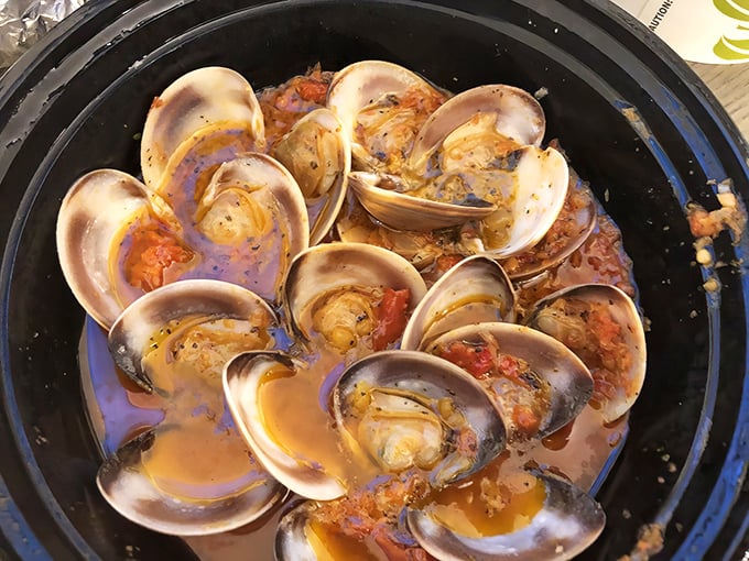 These steamed clams are having a better spa day than you've had all year, and they deserve it.