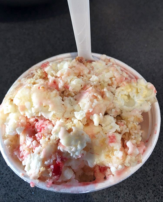 Strawberry cheesecake reimagined as frozen perfection, because some classics deserve the scientific treatment they've earned.