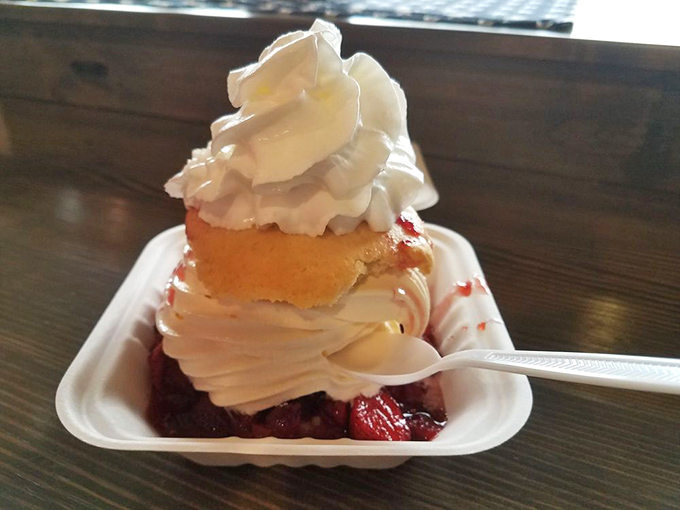 Not your average shortcake! This towering berry creation looks like what would happen if a cloud and summer berries had a delicious baby.