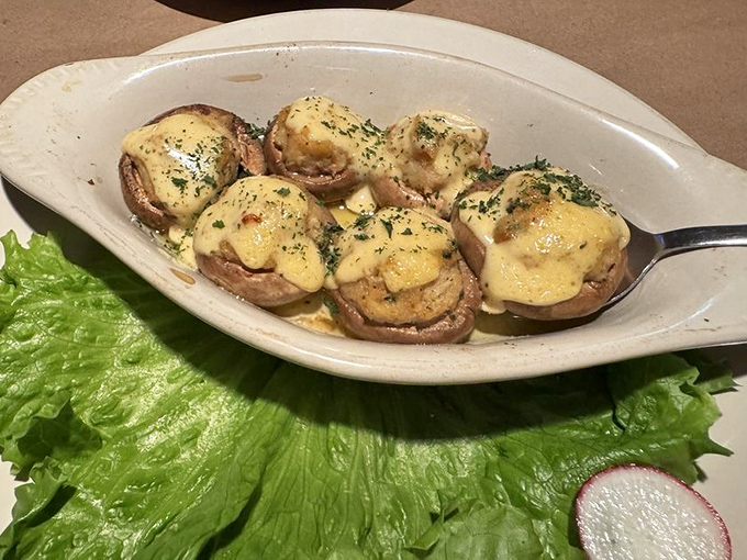 These stuffed mushrooms aren't playing around&mdash;crowned with melted cheese and herbs, they're the opening act that steals the show.
