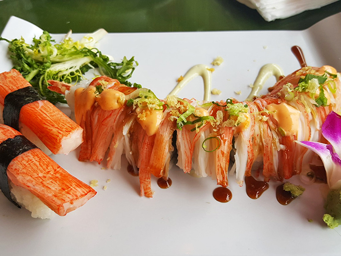 Sushi this artfully presented deserves its own exhibition at Tampa's art museum. Each piece is a tiny masterpiece of flavor architecture.