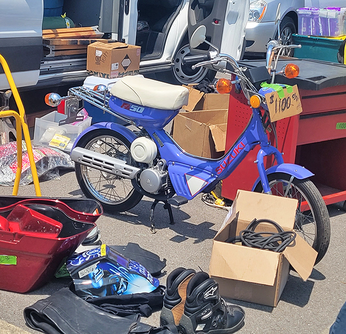 Remember these? This vintage Suzuki FA50 isn't just transportation—it's a time machine to simpler days when gas was cheap and helmets optional.