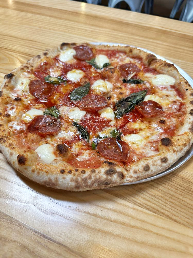 The Angry Beekeeper pizza showcases the beautiful marriage of spicy salami and sweet honey. Like finding out your high school nemesis and best friend eloped&mdash;surprisingly perfect together.
