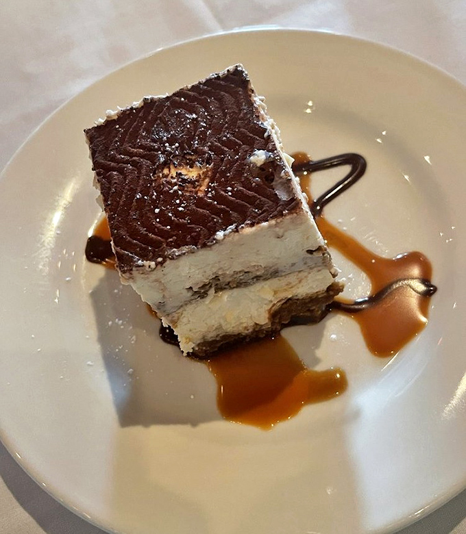 This tiramisu doesn't just end your meal; it provides closure like the final scene of Casablanca.