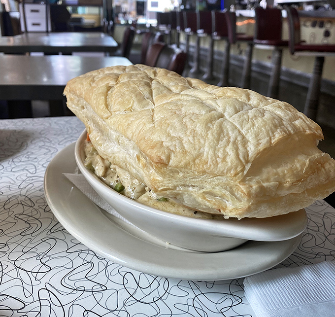 This pot pie doesn't just break through its pastry ceiling&mdash;it shatters your expectations of what diner food can be.