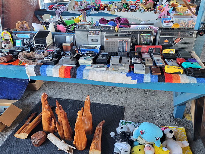 Vintage tech heaven! Those cassette players and radios aren't obsolete&mdash;they're time machines waiting to transport you back to simpler days.