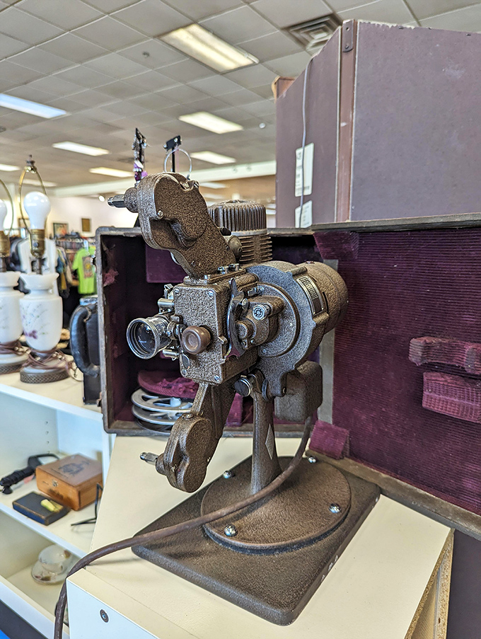 This vintage film projector once brought movies to life before streaming made everything too easy.