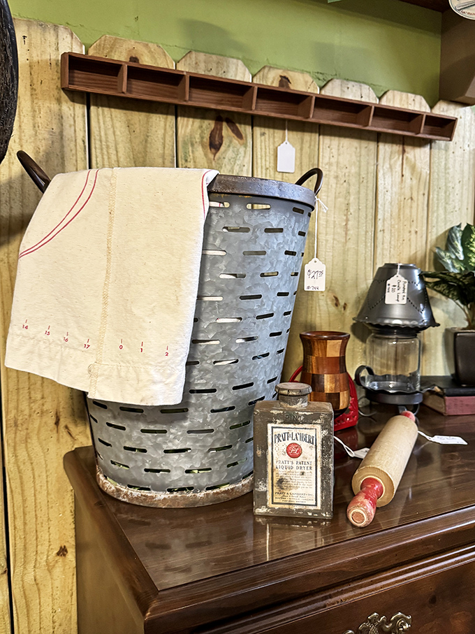 That's not just any olive bucket&mdash;it's a time capsule of utility transformed into farmhouse chic that Joanna Gaines would fight you for.