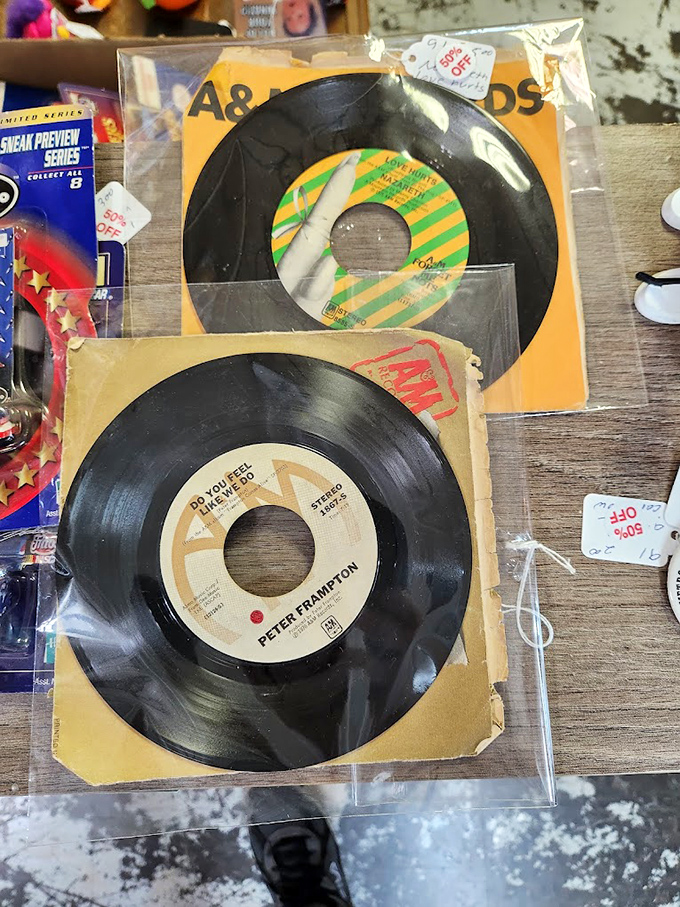 Vinyl treasures that survived the digital revolution. Peter Frampton's "Do You Feel Like We Do" still sounds better with pops and crackles.