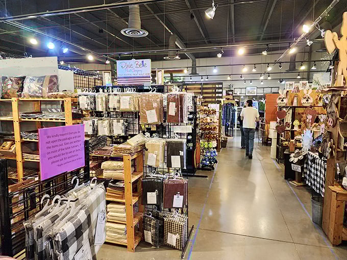 Browsing becomes an art form here, where home goods and local treasures await discovery around every corner.