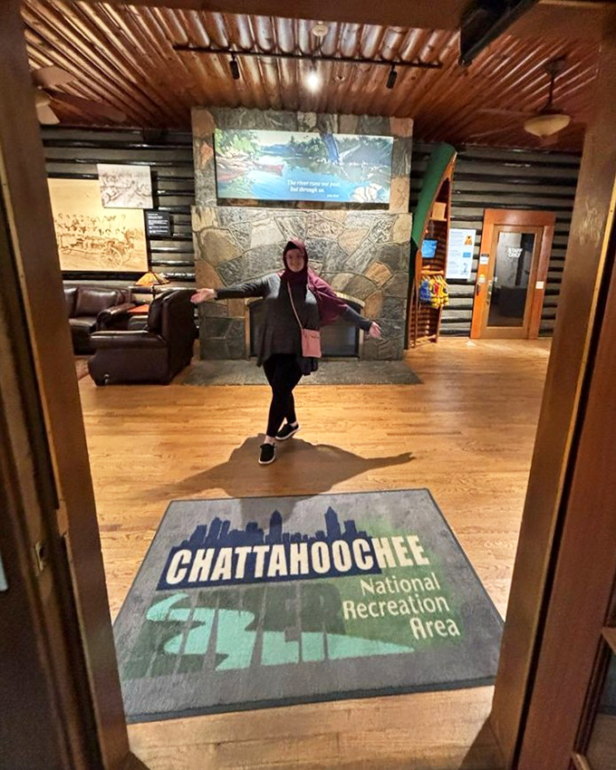 The welcoming embrace of rustic architecture. This visitor center looks like it was plucked straight from a national parks calendar.