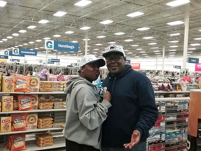 The universal language of a great find—shoppers sharing that "Can you believe this price?" moment that makes Gabe's a community experience.