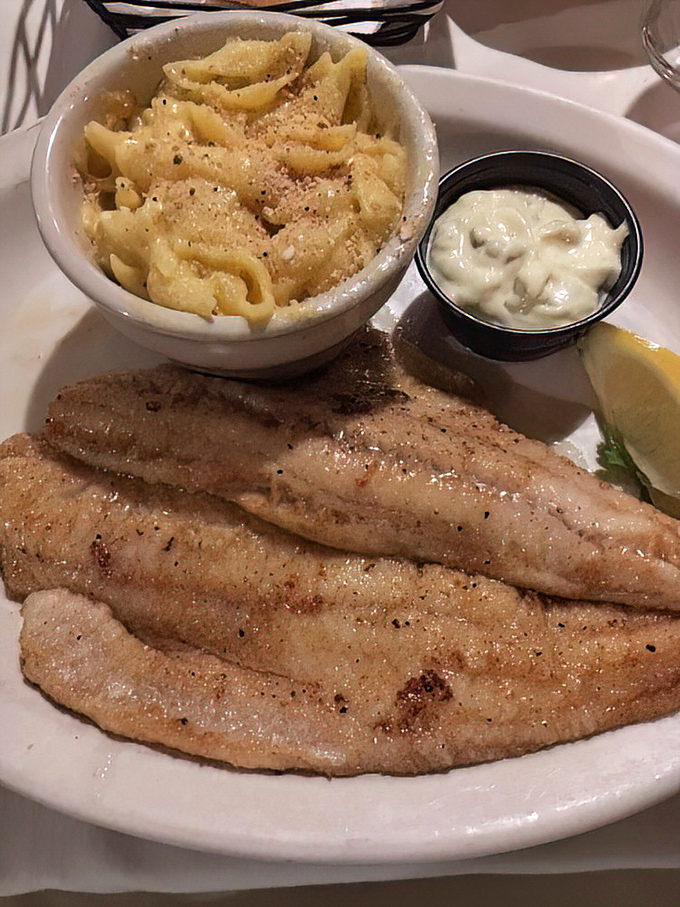 Lake-fresh walleye paired with mac and cheese&mdash;a Midwest duet that sings like Johnny and June. Simple perfection on a plate.