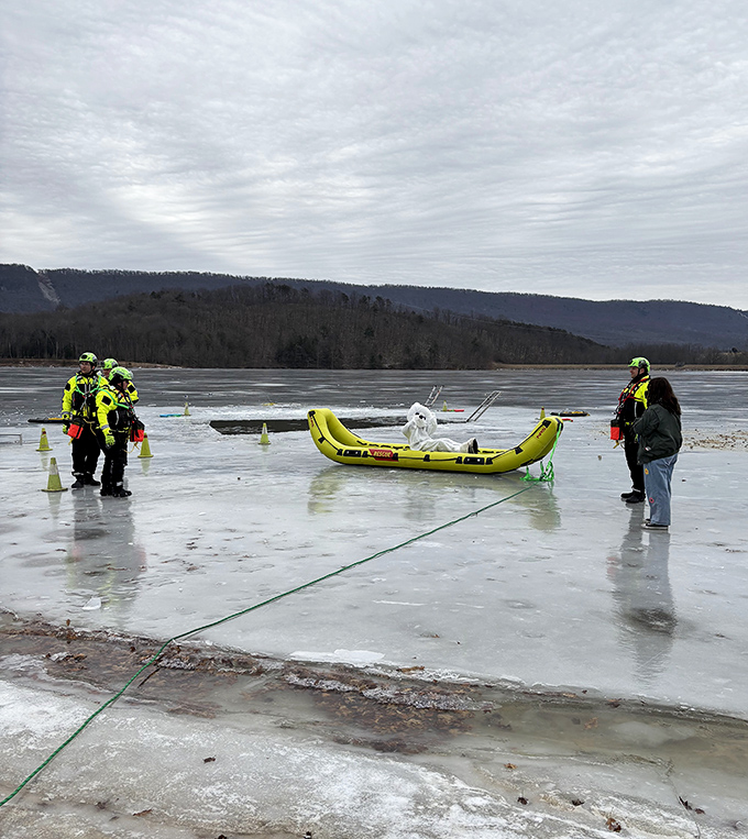 Winter rescue training that looks cooler than any action movie. These brave folks prepare for emergencies while the rest of us struggle with frozen windshield wipers.