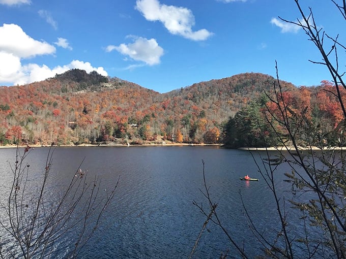 Wolf Creek Lake in autumn is nature's masterpiece&mdash;a canvas of mountain reflections that makes you want to put your phone down and just breathe.