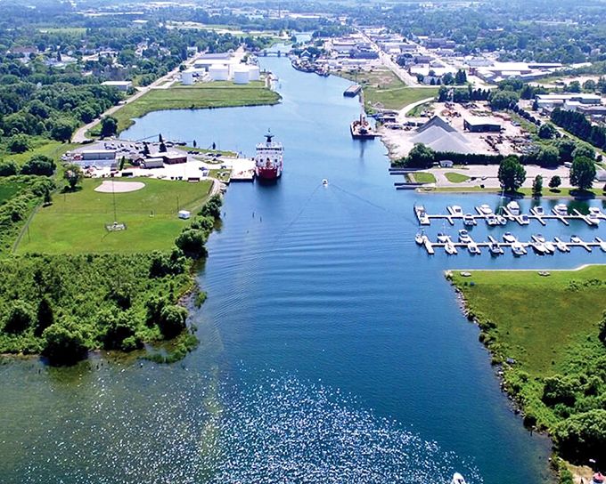 From above, Cheboygan reveals its true character&mdash;a perfect marriage of blue waters, green shores, and a town that knows exactly where it belongs.