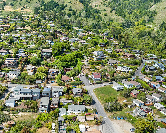From above, Stinson reveals its genius &ndash; a community that chose to nestle between mountain and sea rather than conquer either.