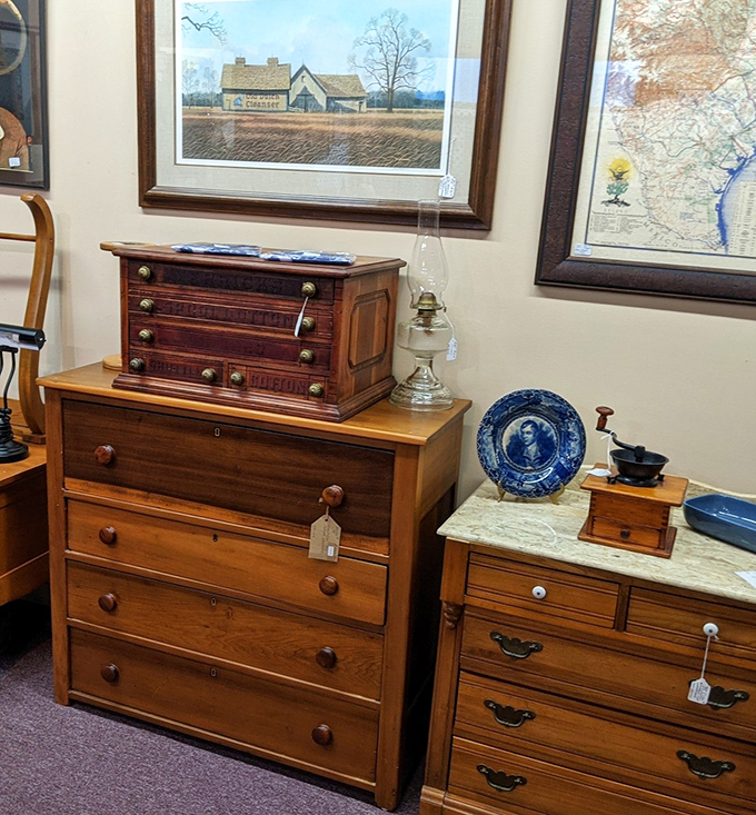 These aren't just drawers&mdash;they're time capsules. That oak chest has probably held everything from love letters to war medals.
