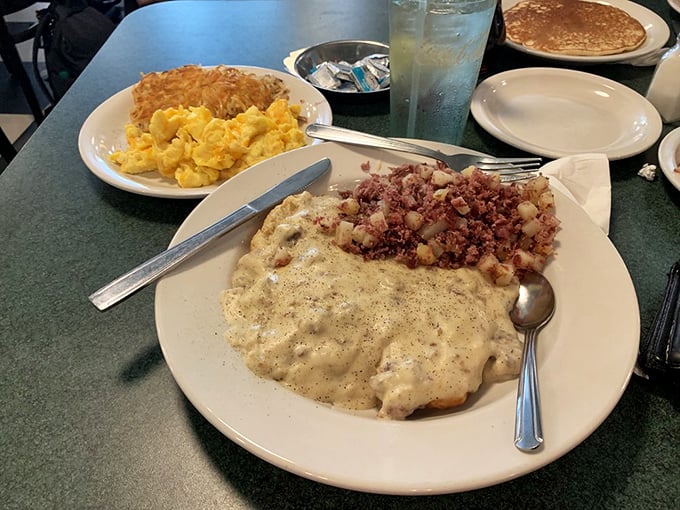 Biscuits and gravy that would make your Southern grandmother nod in approval. Comfort food doesn't get more comforting than this creamy masterpiece.