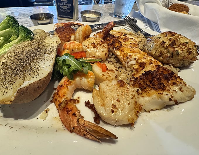 The seafood platter that answers the eternal question: "Why choose one when you can have them all?" Perfectly broiled and ready for their close-up.