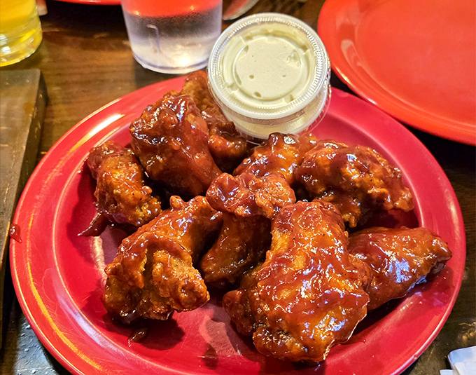 Buffalo wings that don't mess around&mdash;saucy, substantial, and requiring at least three napkins. Consider yourself warned.