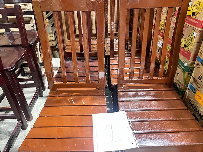 These wooden chairs have witnessed countless family dinners and heated Monopoly games. Now they're ready for your kitchen table's dramatic scenes.
