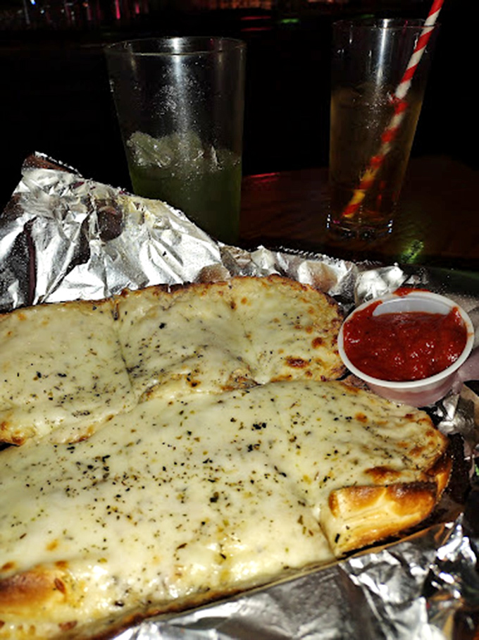 Garlic bread that's more cheese than bread, served with marinara for dipping. Carb-counting is officially suspended when this arrives.