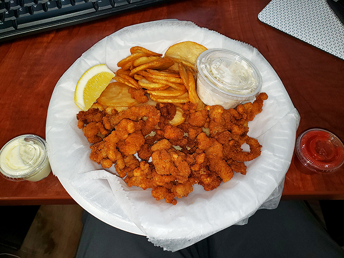 These golden clam strips aren't just fried&mdash;they're transformed. Crispy, tender bites of the sea that make inland Pennsylvania feel positively coastal.