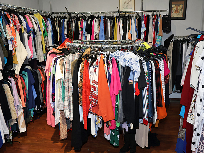 The clothing rainbow! Every hue, every era, every style&mdash;from "I wore that in college" to "I wish I'd worn that in college."