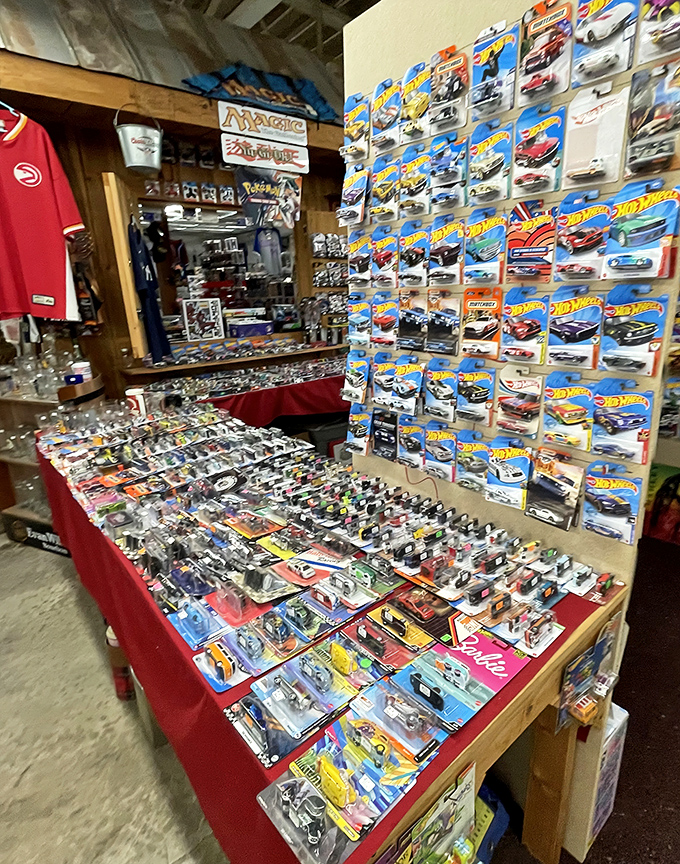 Hot Wheels heaven! This collector's booth is where grown men suddenly remember the cars they crashed as eight-year-olds. Nostalgia on wheels.