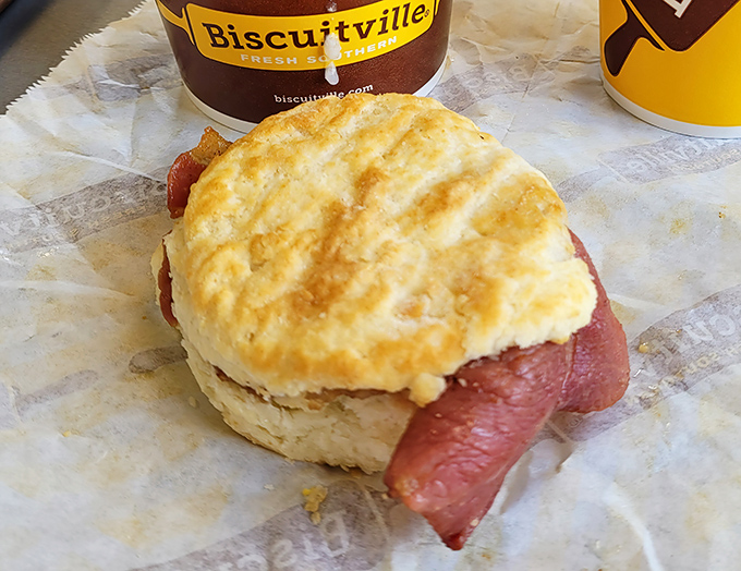 The Ultimate Bacon Biscuit doesn't just stack ingredients&mdash;it creates a harmonious breakfast symphony where crispy bacon plays the starring role.