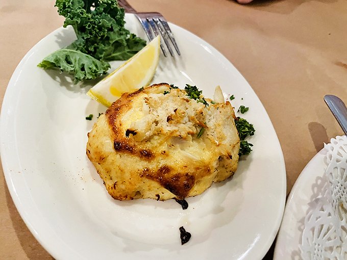 A perfect crab cake should be mostly crab with just enough binding to hold the party together&mdash;this golden beauty passes the test with flying colors.