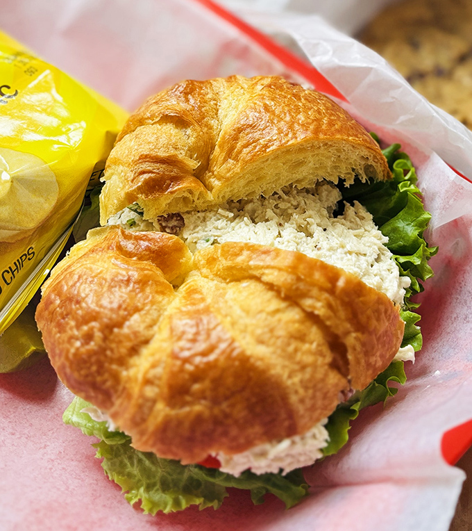 This chicken salad croissant isn't just a sandwich; it's what lunch dreams about when lunch goes to sleep at night.