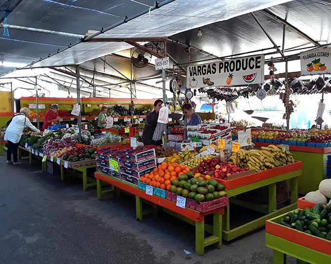 Vargas Produce brings farm-fresh bounty to flea market shoppers. These colors aren't filtered&mdash;they're nature showing off for your shopping basket.