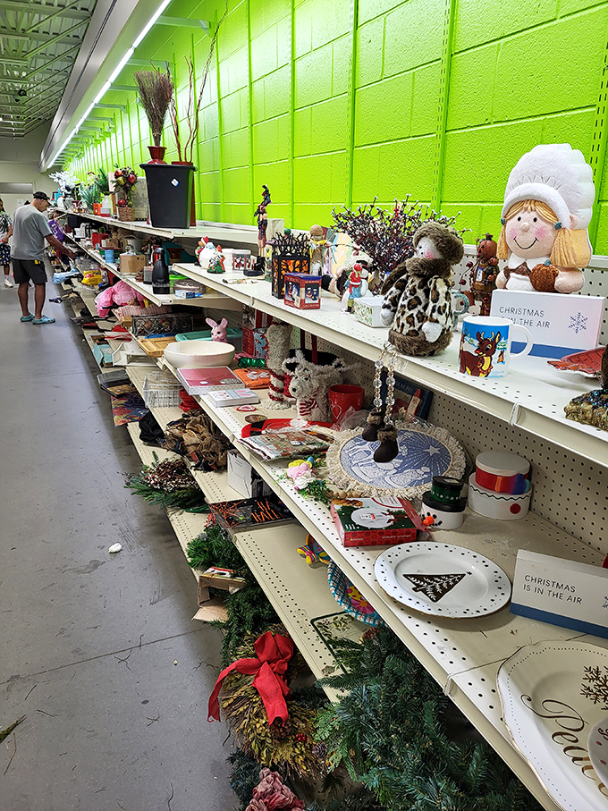 Christmas in July? Halloween in March? The seasonal section transforms throughout the year, offering holiday magic at prices that won't haunt your wallet.