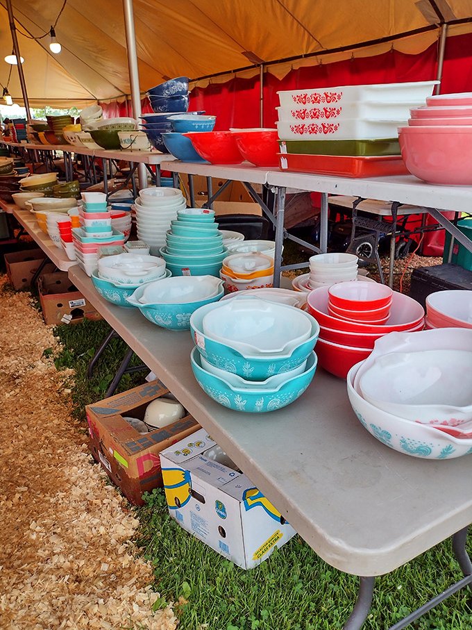 Pyrex paradise! These colorful vintage bowls have survived thousands of potlucks and holiday dinners, ready for thousands more in your kitchen.