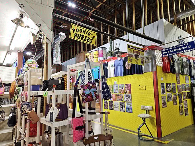 "Pookie's Purses" promises fashion finds without the department store markup. The thrill of discovery here beats any mall shopping experience hands down.