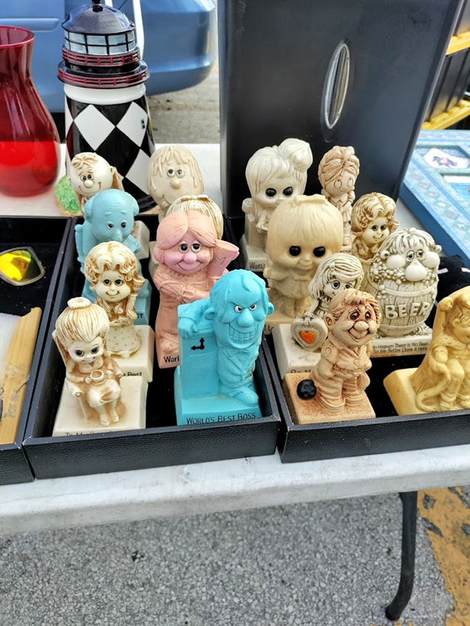 The island of misfit figurines! These kitschy collectibles from yesteryear are either nightmare fuel or nostalgic treasures, depending on who you ask.