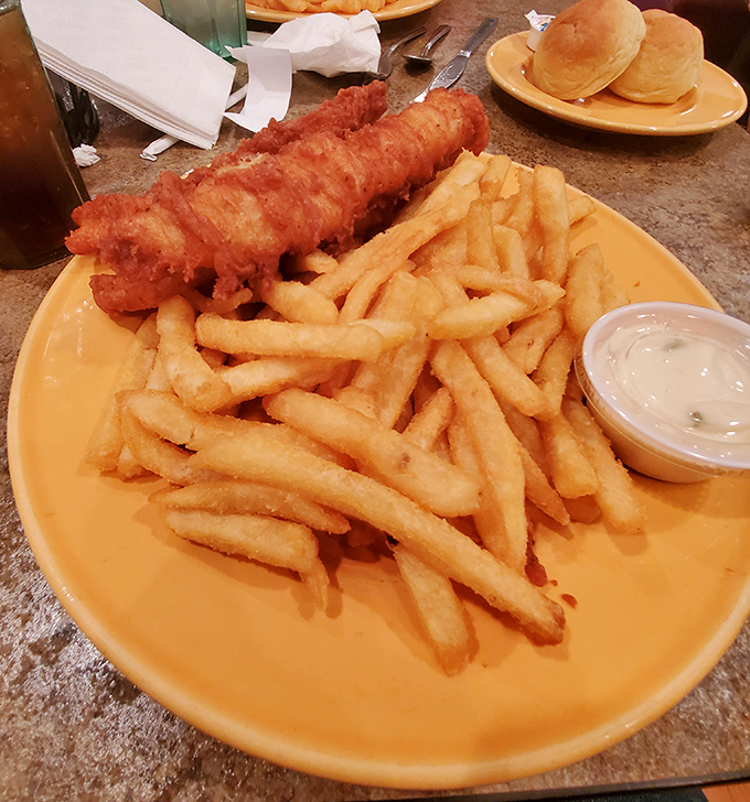 This isn't just fish and chips&mdash;it's a golden-battered reminder that sometimes the most satisfying meals don't need fancy plating or pretentious descriptions.