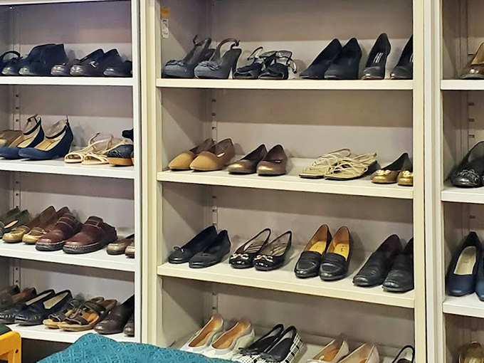 Cinderella didn't have this many options! A meticulously organized shoe section where your perfect pair awaits&mdash;no fairy godmother required.
