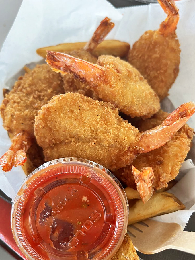 These fried shrimp could make a Louisiana chef weep with joy &ndash; crispy, sweet, and absolutely addictive.