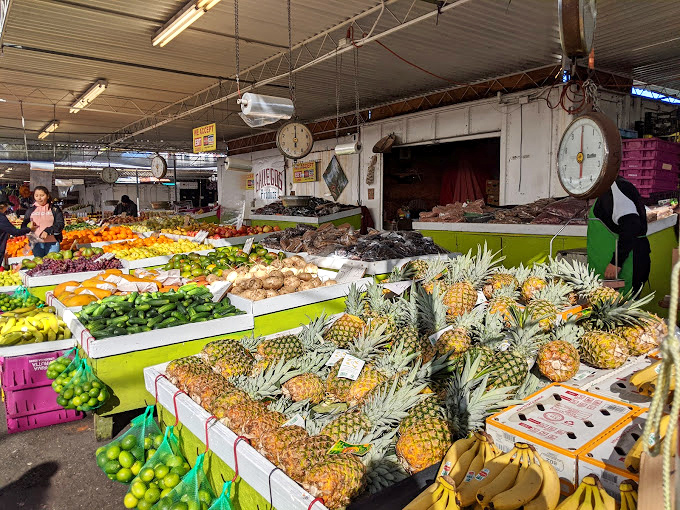 Nature's candy store! This fruit stand's rainbow of fresh produce would make even the most committed junk food junkie consider a healthier option.
