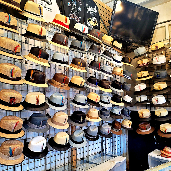 Hat heaven for the stylishly inclined. From fedoras to panamas, your next signature look is hiding somewhere in this magnificent collection.