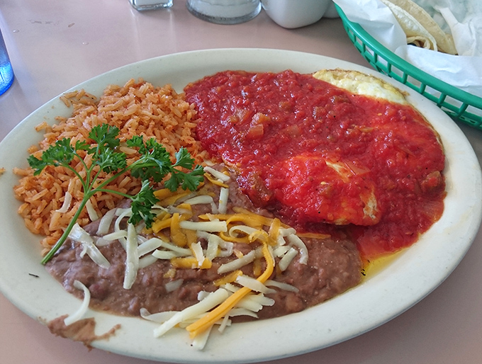 This isn't just Mexican food&mdash;it's a fiesta on a plate. The vibrant ranchero sauce brings enough sunshine to brighten even Monday mornings.