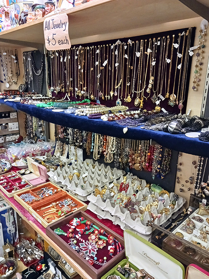 A jewelry lover's dream where $5 buys you instant glamour &ndash; proving that sometimes the most sparkly treasures don't require a second mortgage.