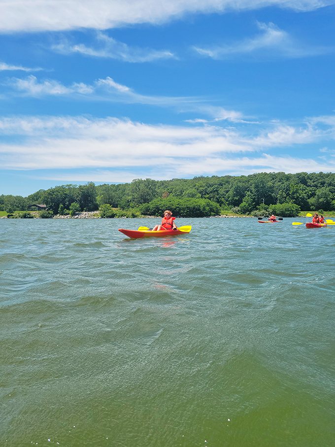 These kayakers have discovered what no fitness app can provide: a full-body workout with views that make you forget you're exercising.