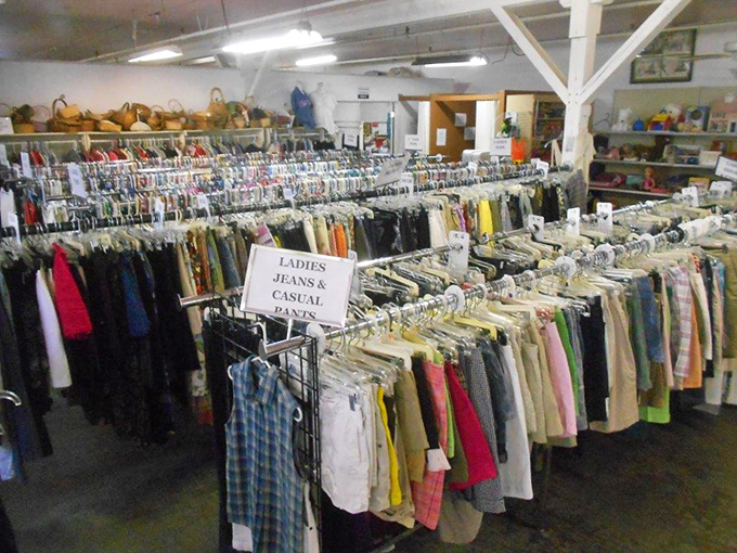 The clothing section is meticulously organized&mdash;unlike that closet at home you've been meaning to tackle since 2019.